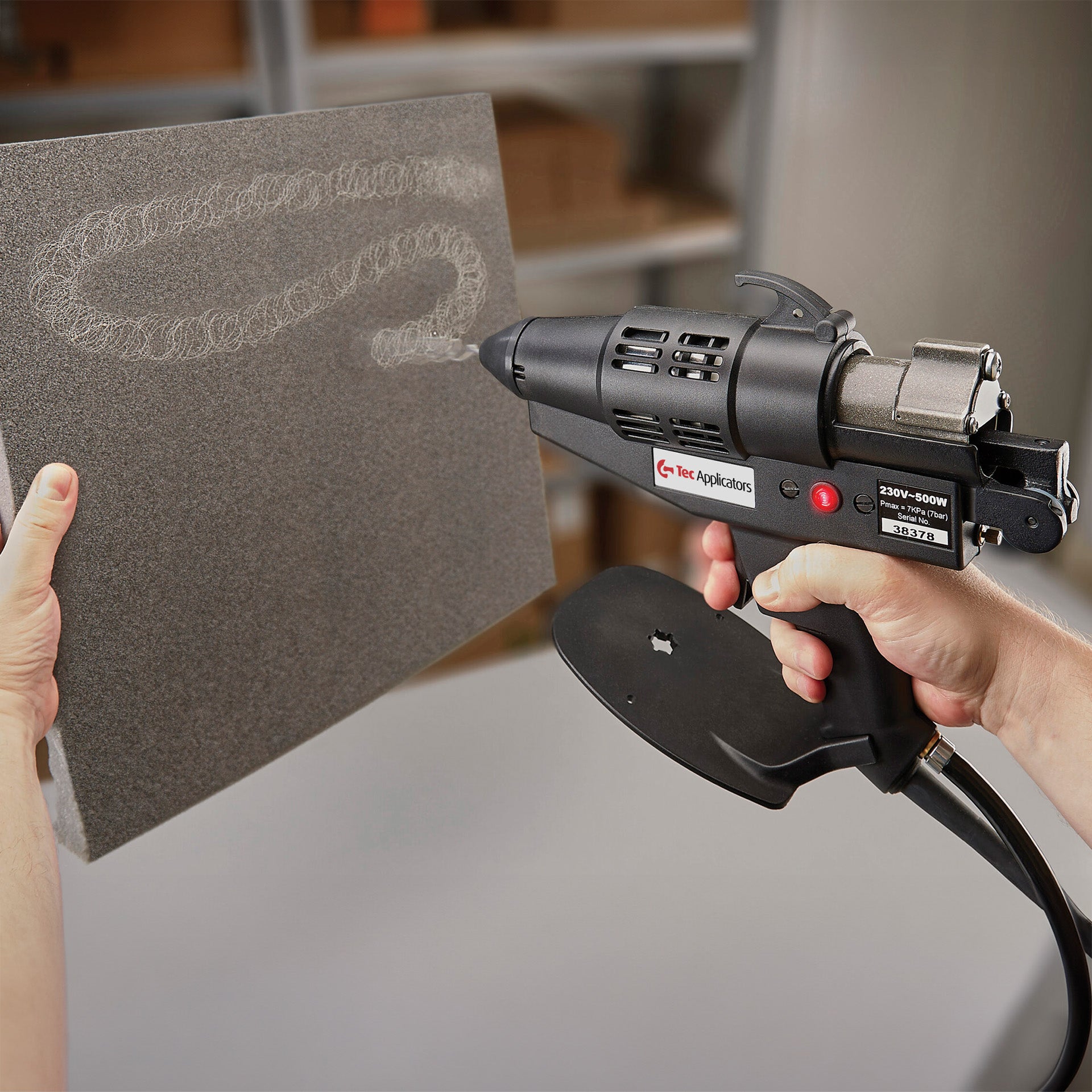 Tec 6300 43 1 3 4 industrial hot melt glue gun pneumatic assisted s